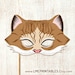Tabby Cat Mask Printable Costume Halloween Party Favor Animal Birthday ...