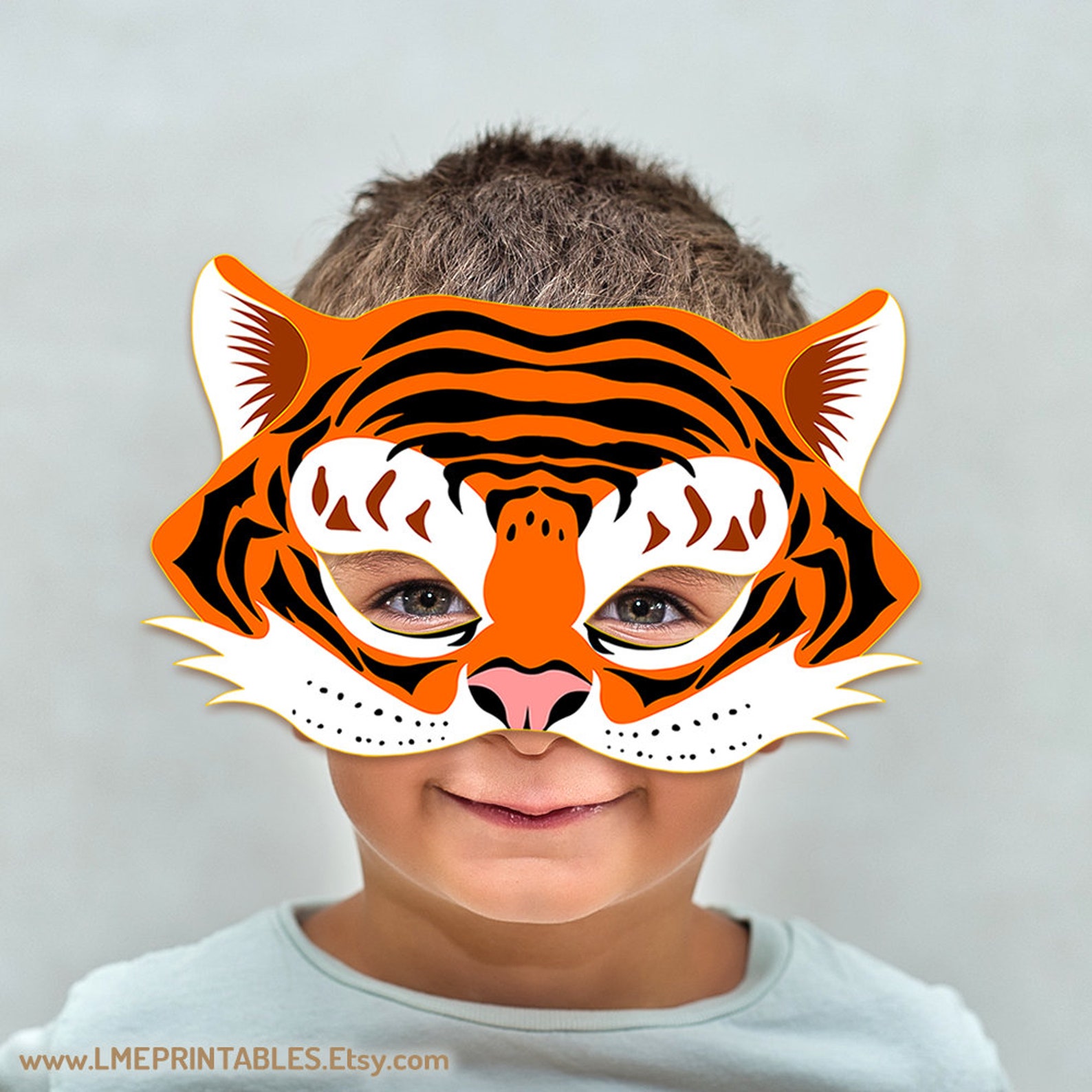 Tiger Mask Printable Halloween Costume Animal Masks Jungle - Etsy