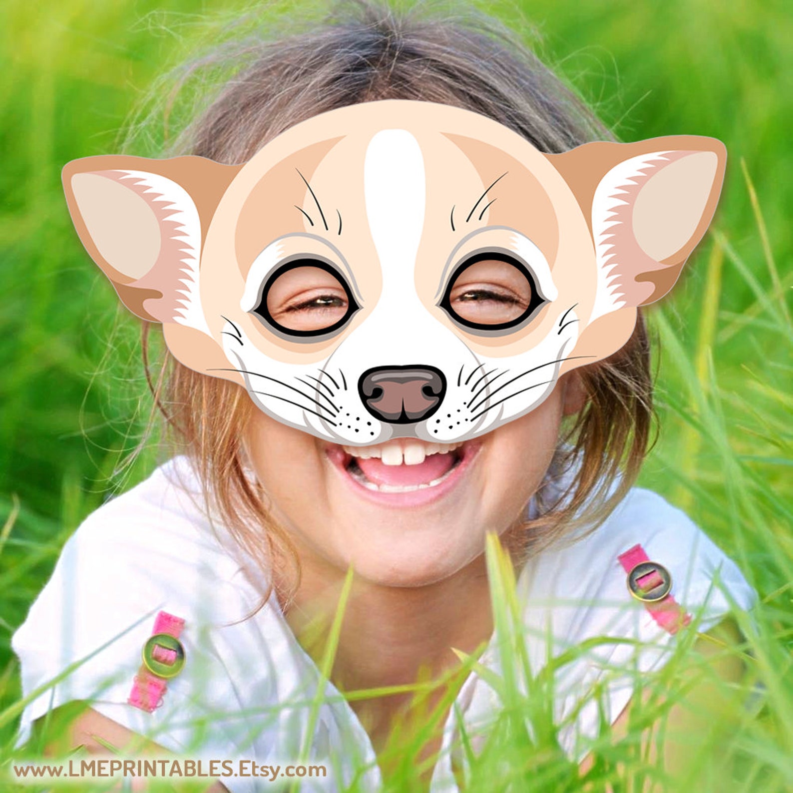 Chihuahua Dog Mask Printable Costume Cute Puppy Animal - Etsy