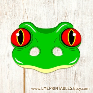 Frog Printable Mask Toad Halloween Template Animal Costume Birthday ...