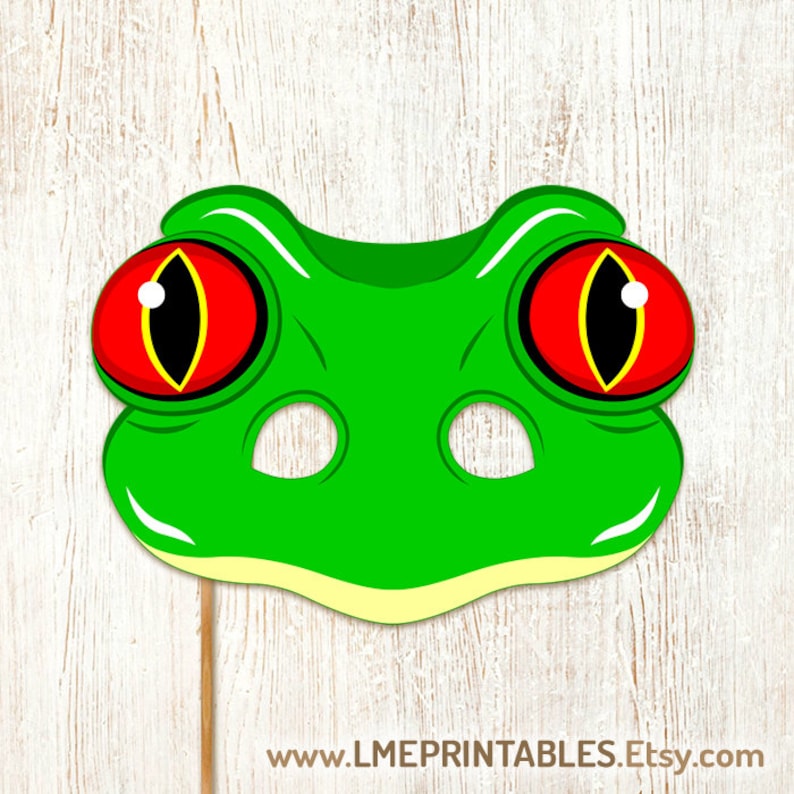 Frog Printable Mask Toad Halloween Template Animal Costume Birthday ...