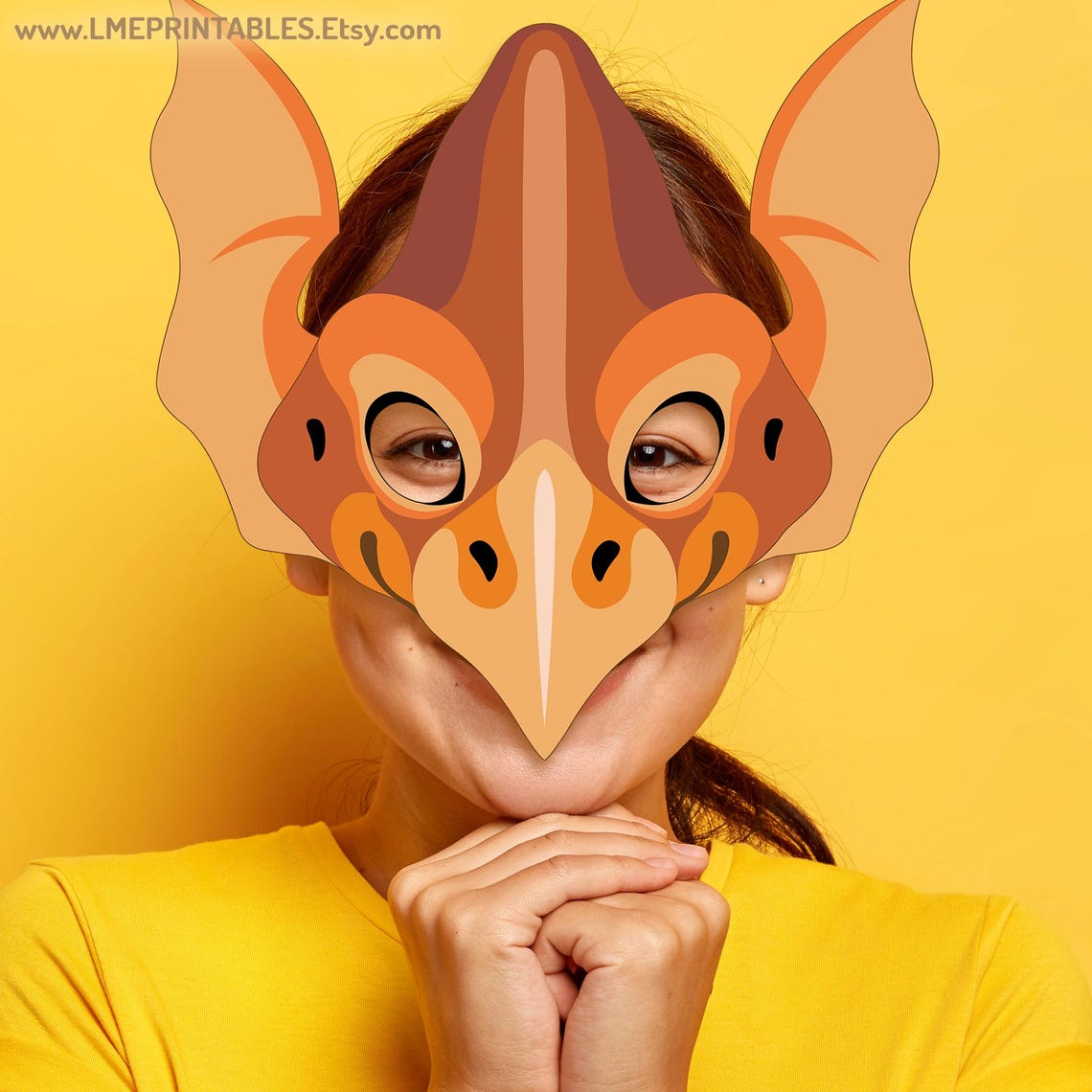 Pterodactyl Mask Printable Costume Kid Adult Ice Age Party Halloween ...
