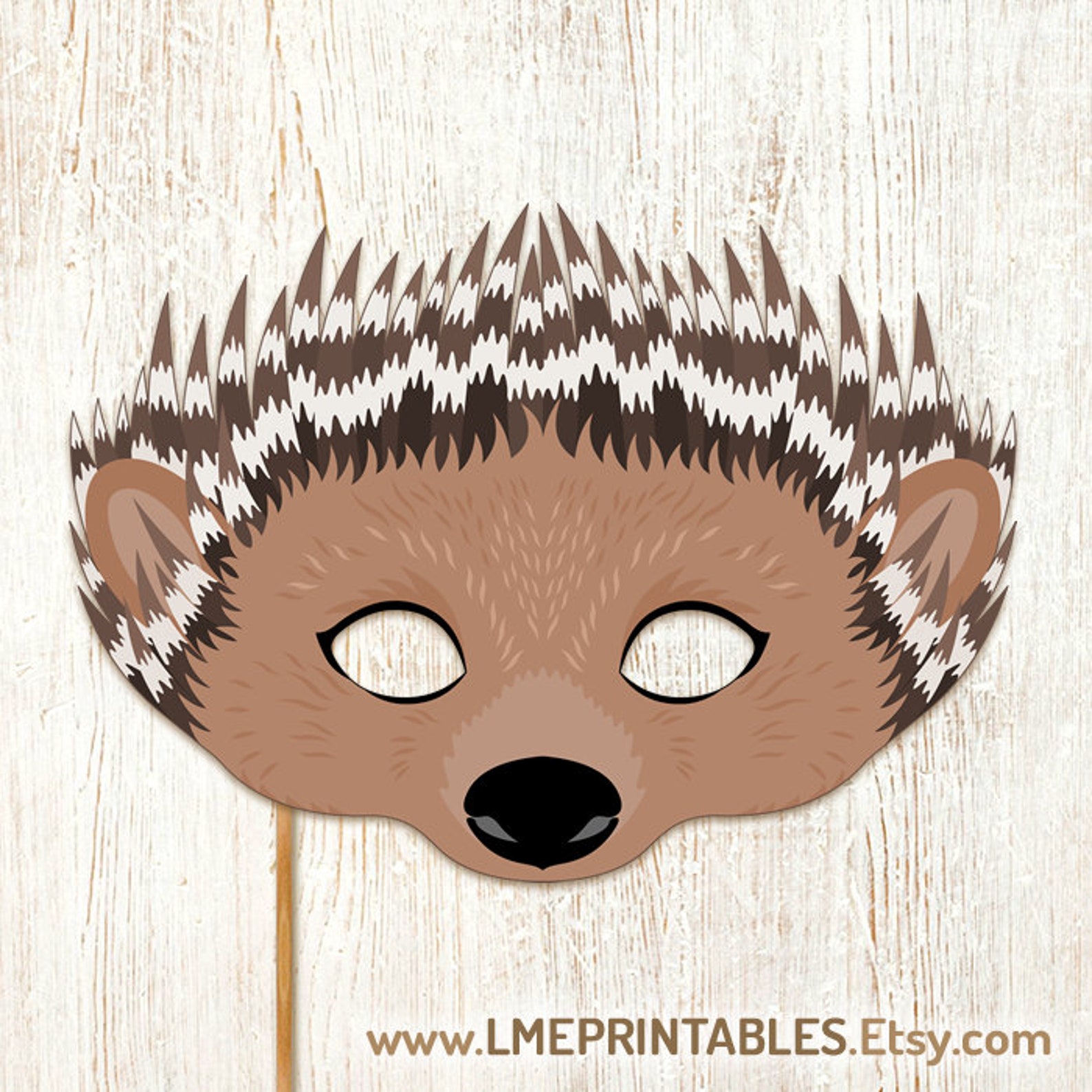 Crested Porcupine Mask Printable Hedgehog Ash Costume Paper - Etsy
