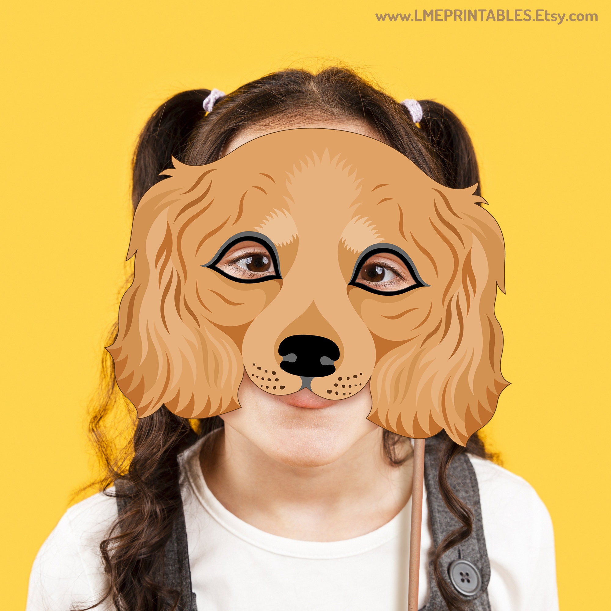Cocker Spaniel Mask Dog Printable Costume Adult Kid Puppy Cute Animal ...