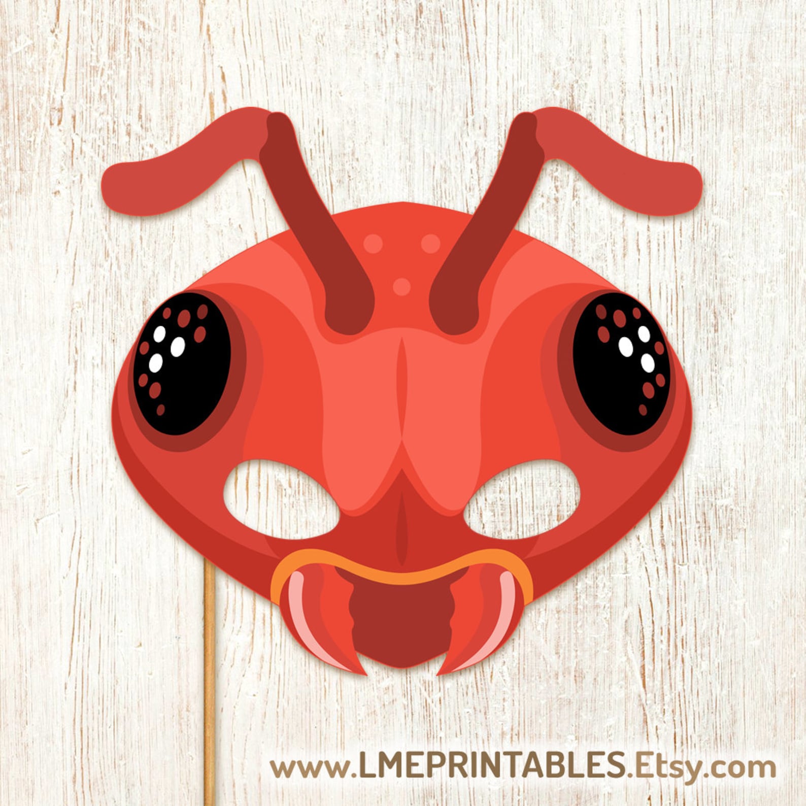 Ant Mask Printable Costume Red Insect Bug Craft Halloween Activity ...