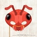 Ant Mask Printable Costume Red Insect Bug Crafts Halloween - Etsy