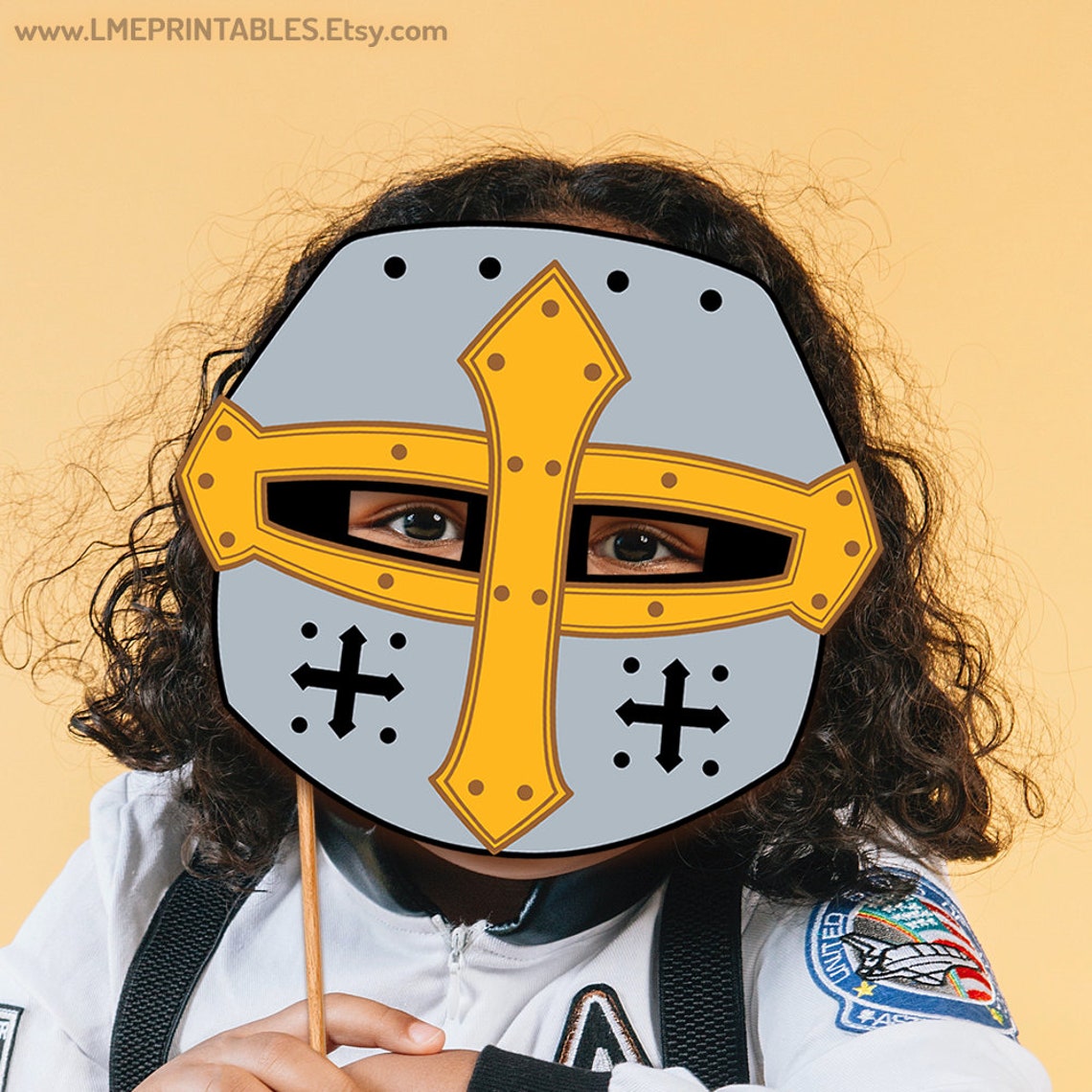 Medieval Helmet Mask Printable Halloween Knight Templar - Etsy