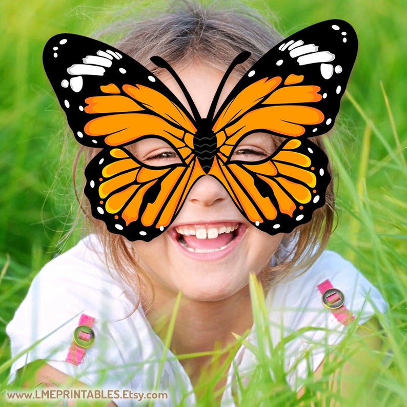 Monarch Butterfly Mask Printable Halloween Costume Animal Insect Bug ...
