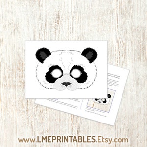 Panda Bear Printable Mask Costume Animal Party Carnival Craft Woodland ...