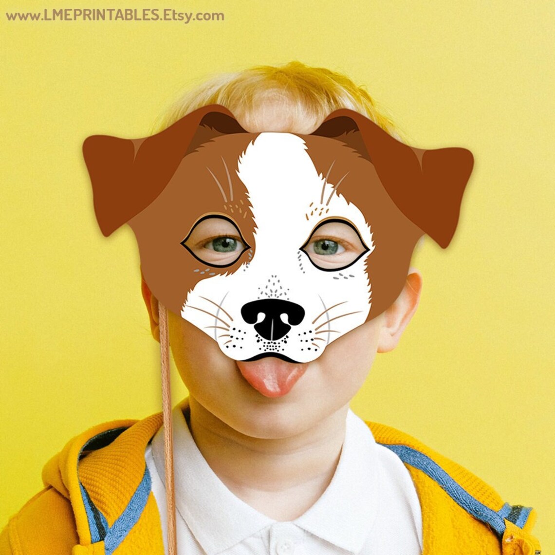 Dog Mask Jack Russell Terrier Printable Halloween Masks Pet - Etsy