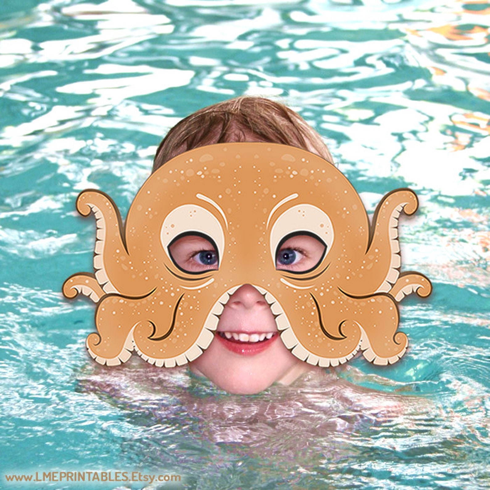 Octopus Printable Mask Halloween Costume Sea Animals Masks - Etsy