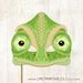 Chameleon Printable Mask Halloween Costume Reptile Lizard PDF Paper ...