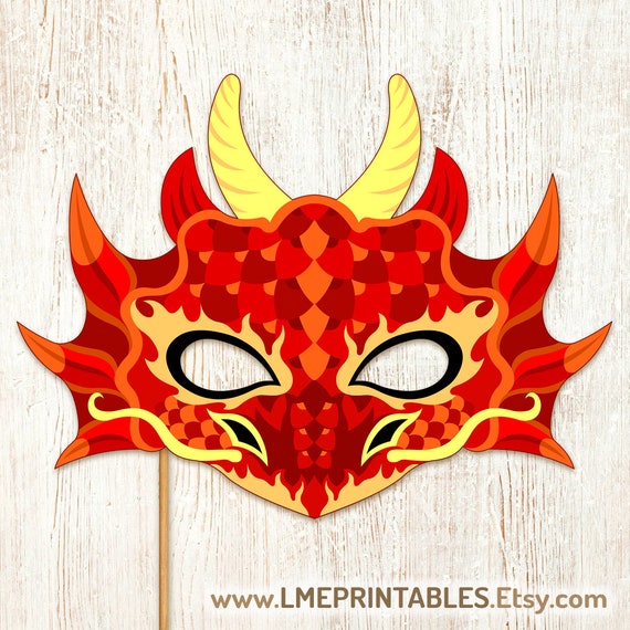 Printable Dragon Masks