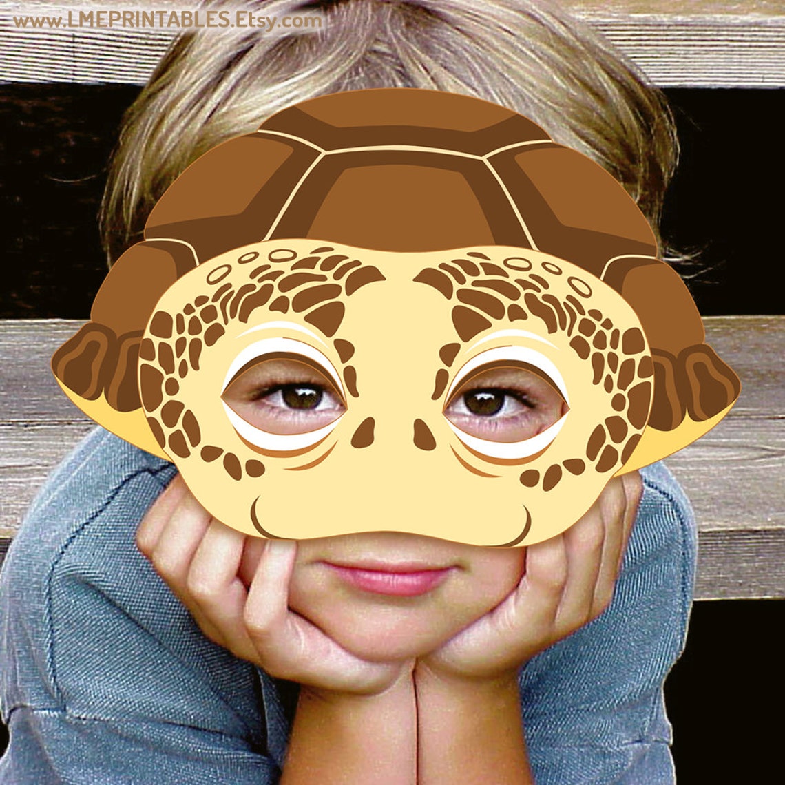 Turtle Printable Mask Sea Tortoise Costume Aquatic Animal Halloween ...