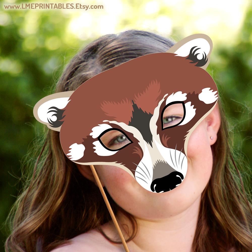 Coati Mask Printable Costume South American Animal Craft Party Favor ...