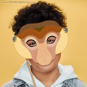 Proboscis Monkey Mask Printable Halloween Animal Costume Long-nosed ...