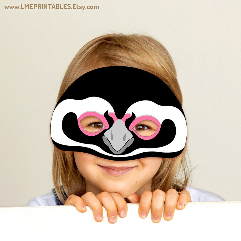 Penguin Mask Printable Halloween Paper Mask Magellanic Bird Costume ...