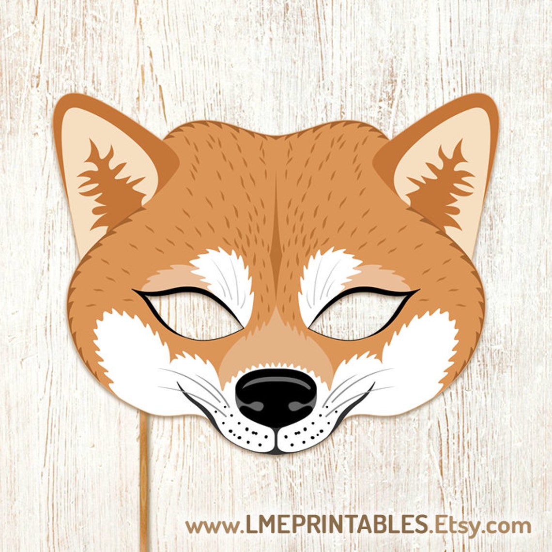 Shiba Inu Dog Mask Printable Halloween Masks Crypto Coin Puppy - Etsy