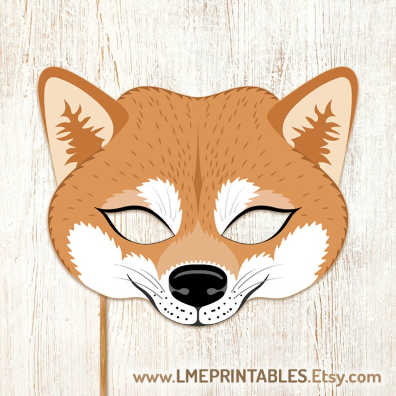 Shiba Inu Dog Mask Printable Halloween Masks Crypto Coin Puppy Animal ...