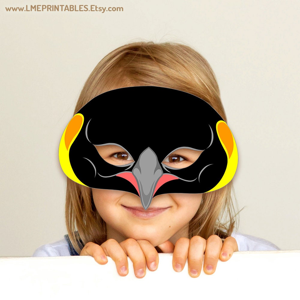 Emperor Penguin Mask Printable Halloween Paper Mask Bird Costume ...