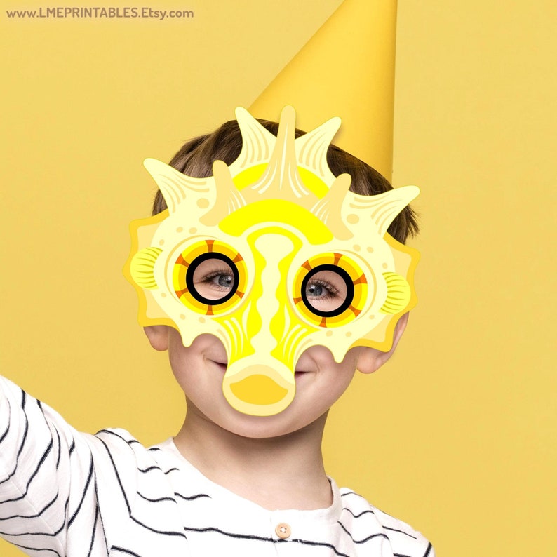 Seahorse Printable Mask Hippocampus Animal Costume Activity Halloween ...