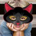 Black Cat Mask Printable Halloween Party Costume Pet Animal Pattern ...