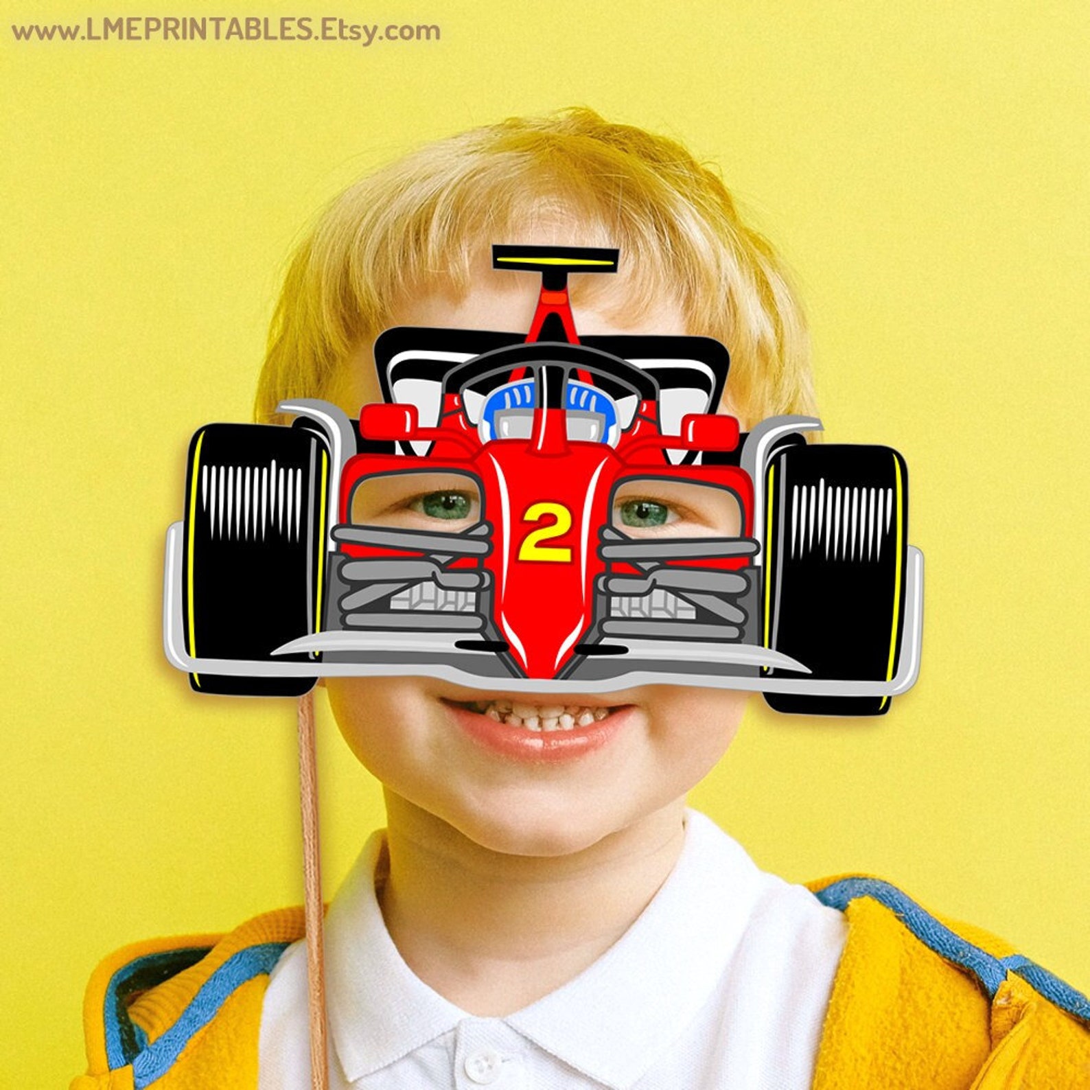 Race Car Mask Printable Formula 1 Costume F1 (Download Now) - Etsy