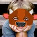 Cow Printable Mask Costume Halloween Brown Animal Farm Heifer Animals ...