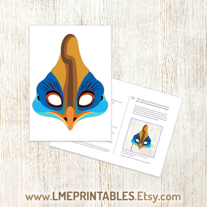 Cassowary Mask Printable Animal Bird Halloween Costume Paper Craft ...