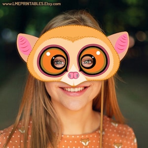 Tarsier Mask Printable Animal Carnival Halloween Safari Costume Kid ...