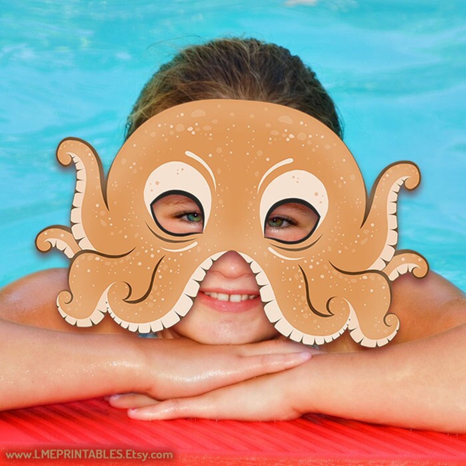 Octopus Printable Mask Halloween Costume Sea Animals Masks - Etsy