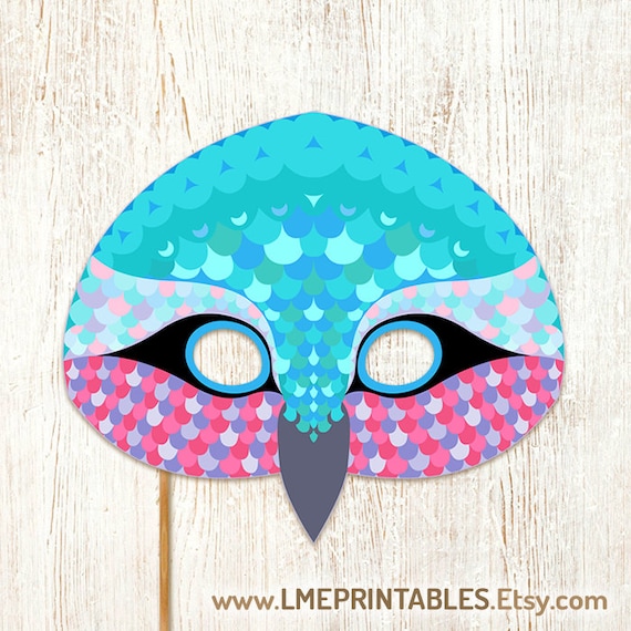 Hummingbird Mask Template