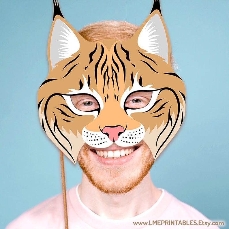 Lynx Mask Printable Halloween Animal Masks Children Jungle Safari Mask ...