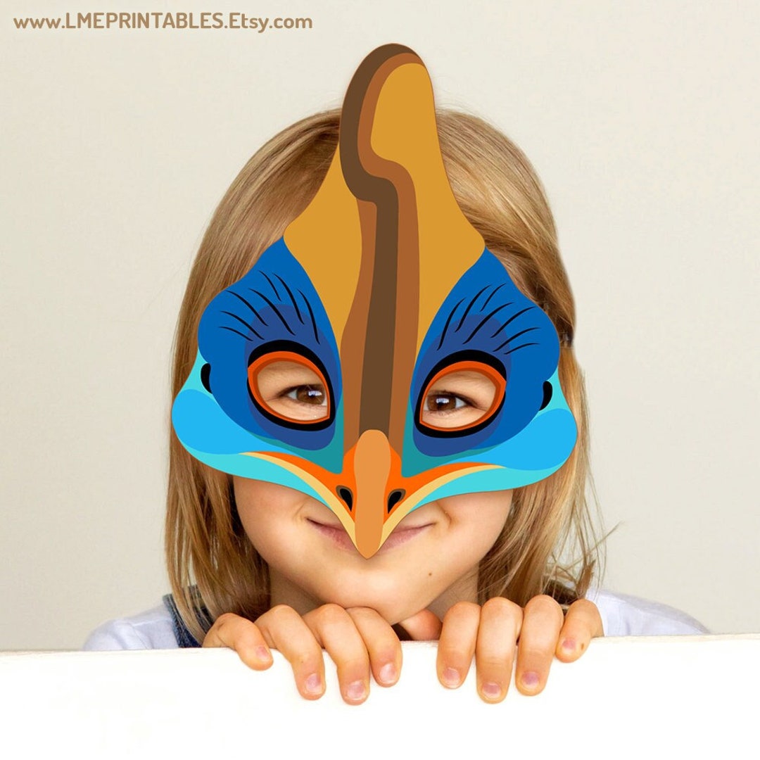Cassowary Mask Printable Animal Bird Halloween Costume Paper - Etsy