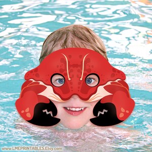 Crab Printable Mask Halloween Costume Animal Paper Masks - Etsy