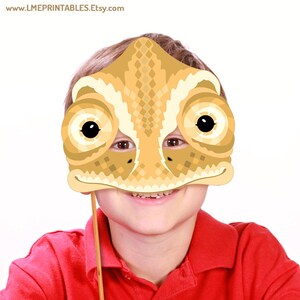Chameleon Printable Mask Halloween Costume Bearded Dragon Reptile ...