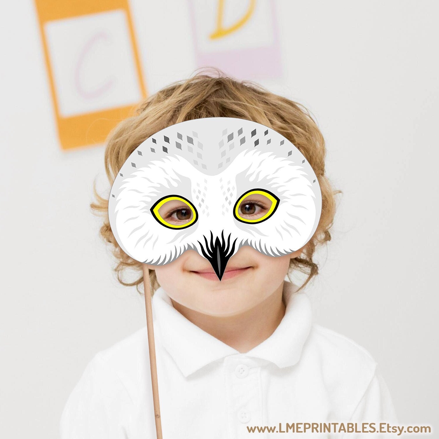 Snow Owl Mask Bird Printable Halloween Costume Party PDF Paper Craft ...