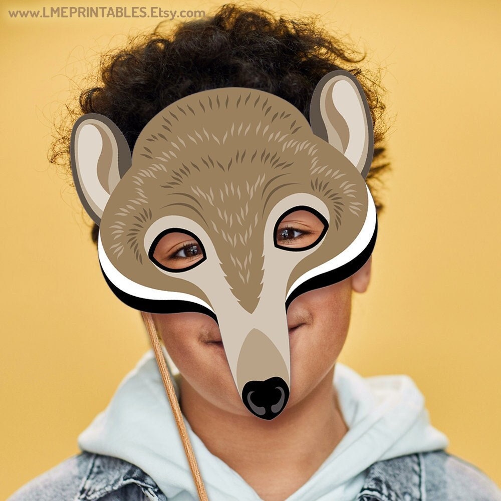 Anteater Mask Printable Costume Animal Carnival Halloween Giant ...