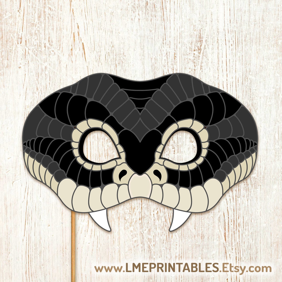 Black Mamba Snake Mask Printable Costume Kid Adult Reptile Lizard ...
