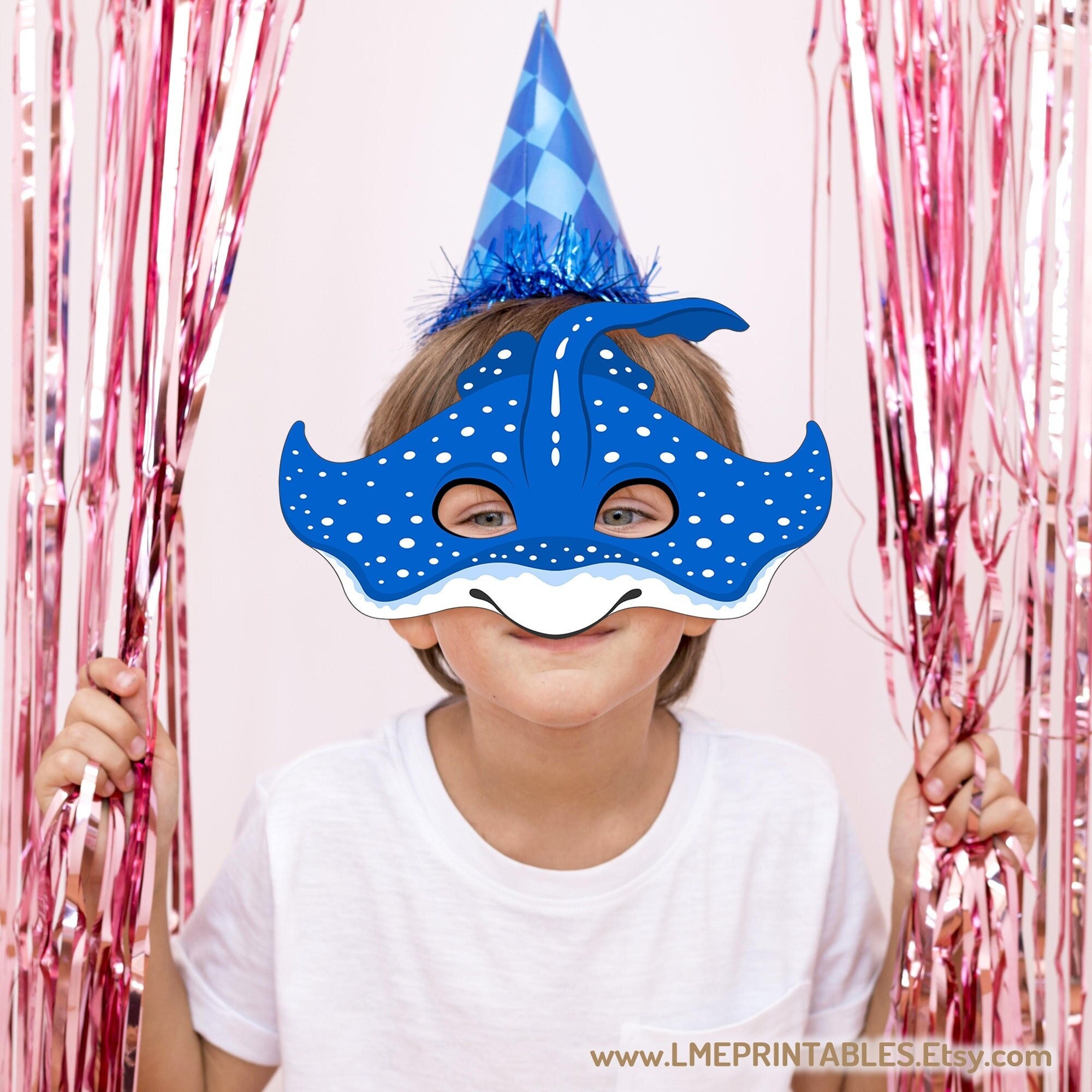 Ray Fish Mask Printable Fish Costume Spotted Eagle Manta Ray Stingray ...