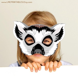 Lemur Mask Printable Halloween Costume Monkey Primate Animal Mask Aye ...