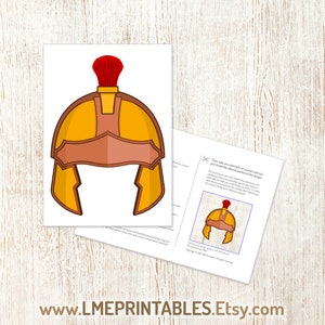 Ancient Helmet Mask Printable Halloween Gladiator Greek Roman Soldier ...