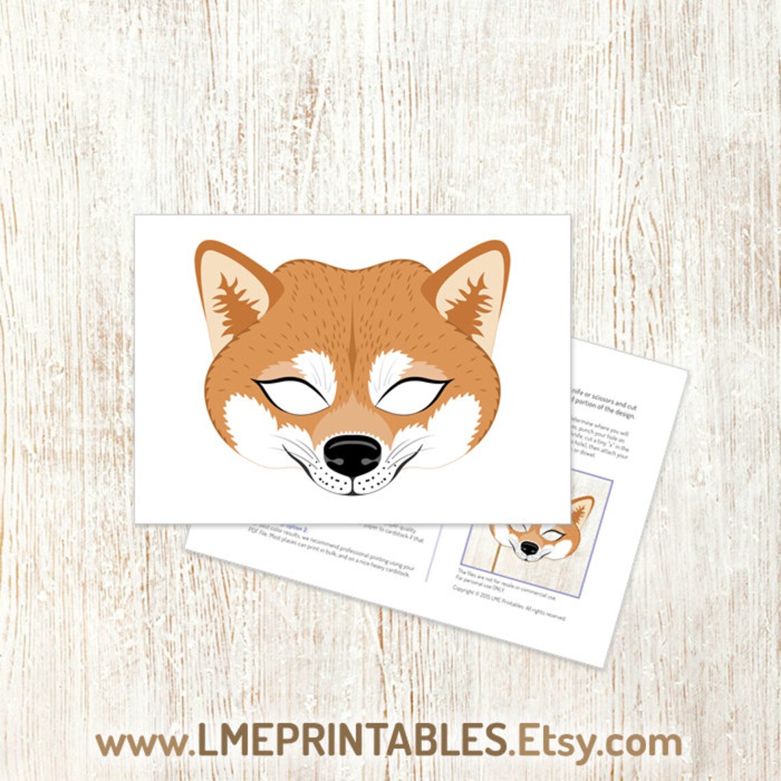 Shiba Inu Dog Mask Printable Halloween Masks Crypto Coin Puppy - Etsy