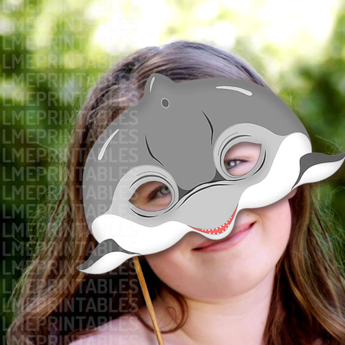 Dolphin Printable Mask Cetacean Pool Party Beach Sea Animals | Etsy