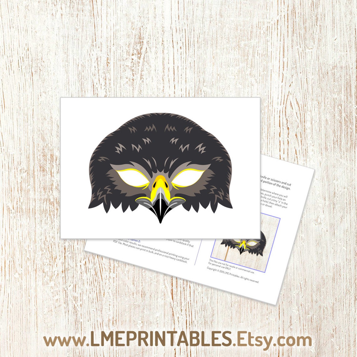 Peregrine Falcon Mask Printable Halloween Costume Animal Bird Prey ...
