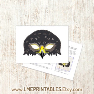 Peregrine Falcon Mask Printable Halloween Costume Animal Bird Prey ...