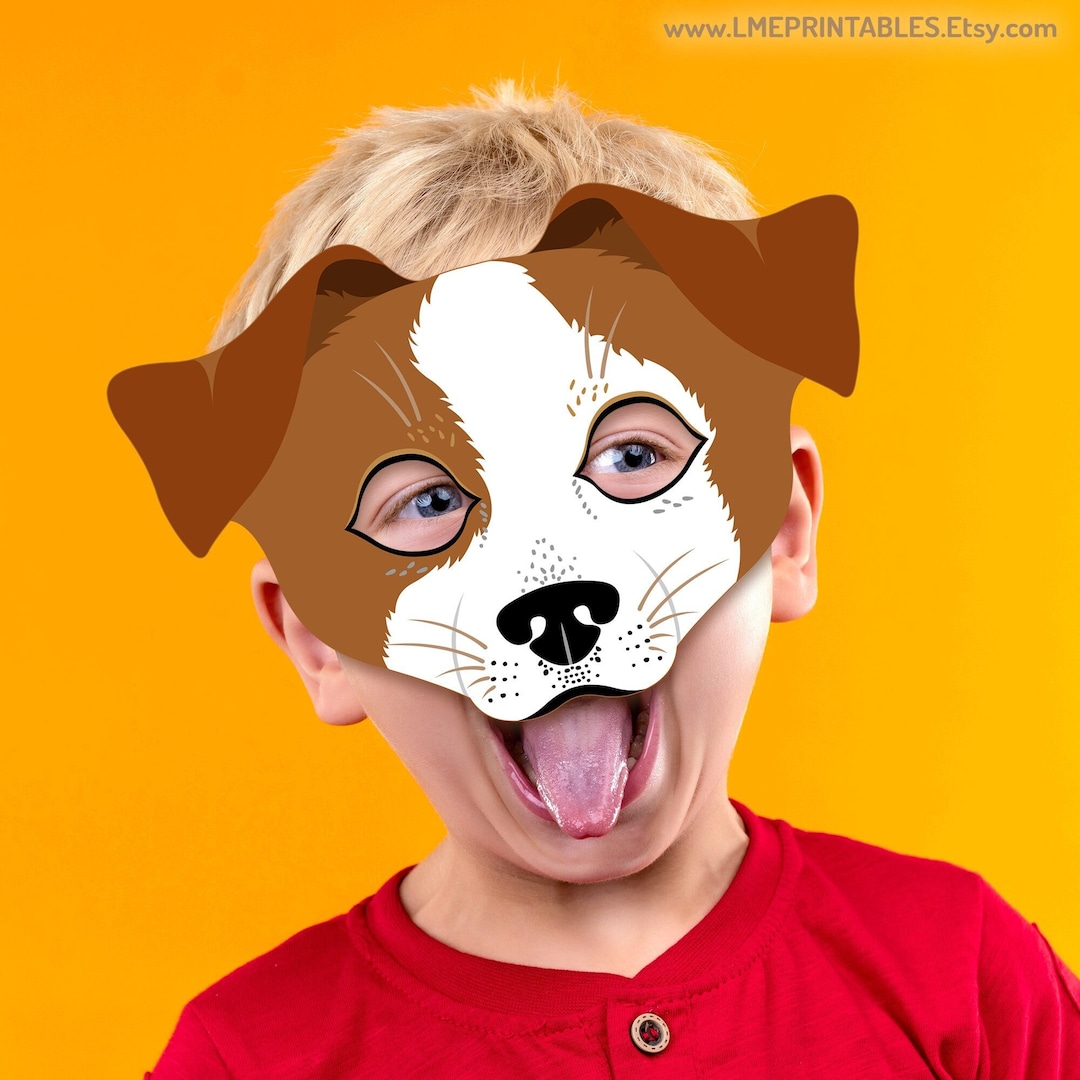 Dog Mask Jack Russell Terrier Printable Halloween Masks Pet Costume ...