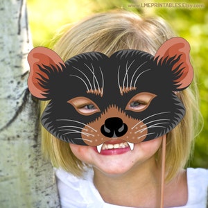 Tasmanian Devil Mask Printable Halloween Costume Australian Animal DIY ...