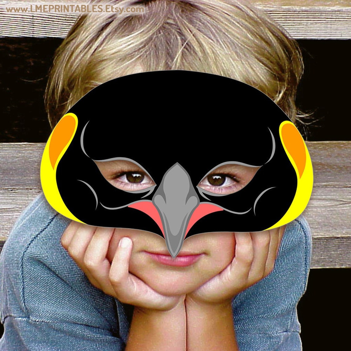 Emperor Penguin Mask Printable Halloween Paper Mask Bird Costume ...