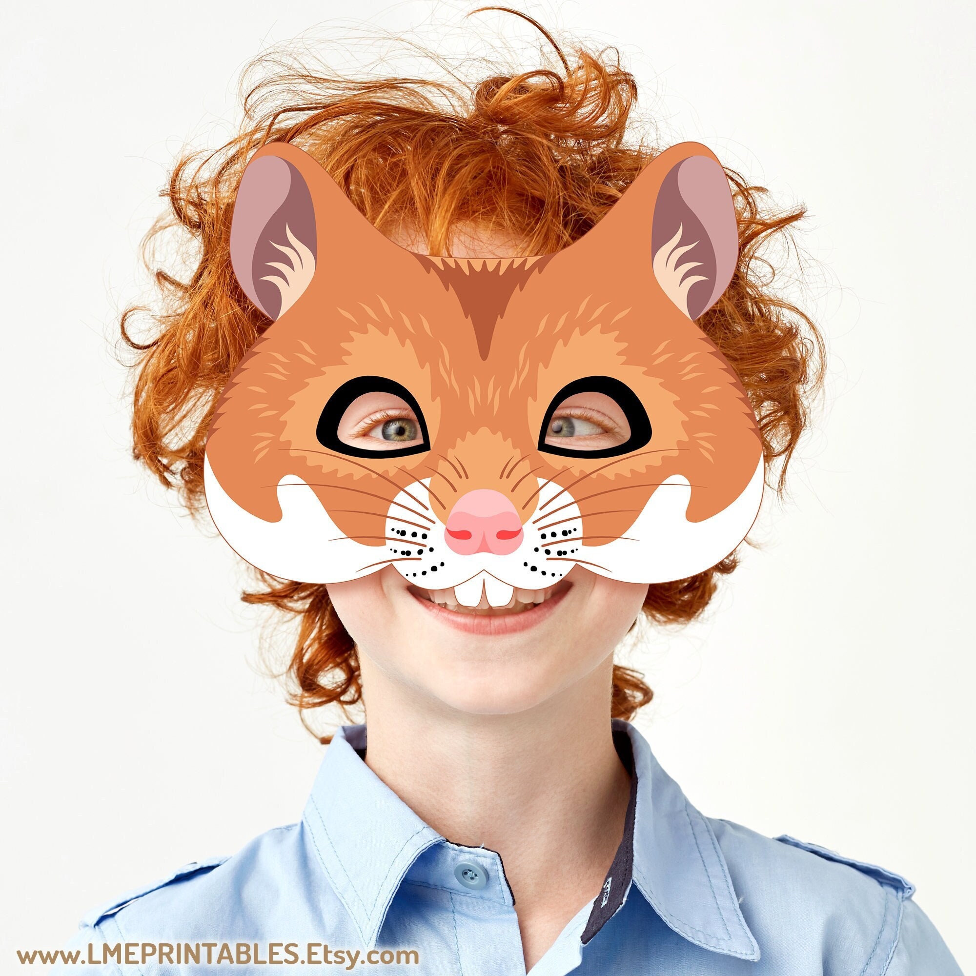 Hamster Mask Printable Costume Animal Cavy Guinea Pig Gerbil Carnival ...